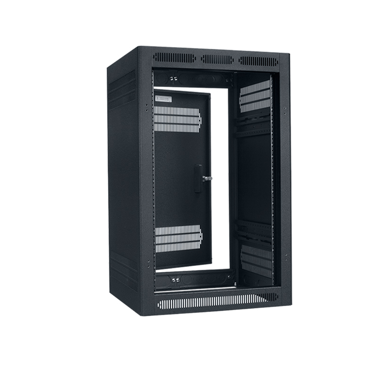 Rack-Enclosed-18U, 22in Deep, 1pr Adj Rails, Rear Door, Black *Precio ...